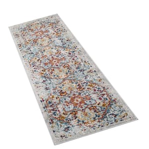 Garvee Vintage Multi-Colored 8 ft. x 10 ft. 2 in. Boho Medallion Area ...