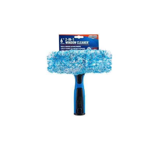 Unger 6 in. 2-in-1 Window Cleaner Squeegee and Scrubber Combi (2-Pack ...