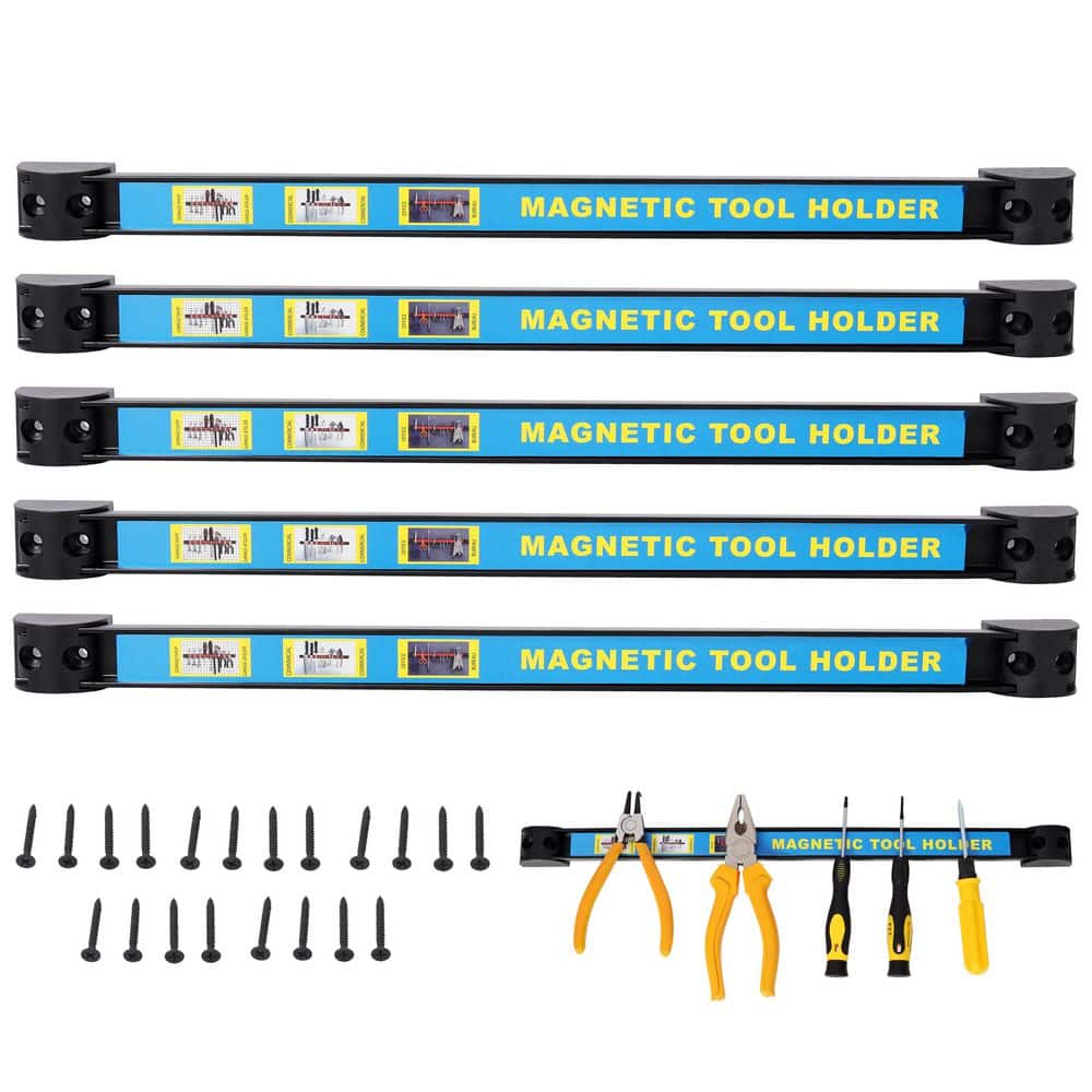 Tidoin 5-Piece 16 in. Heavy Duty Magnet Tool Bar, Magnetic Tool Holder ...