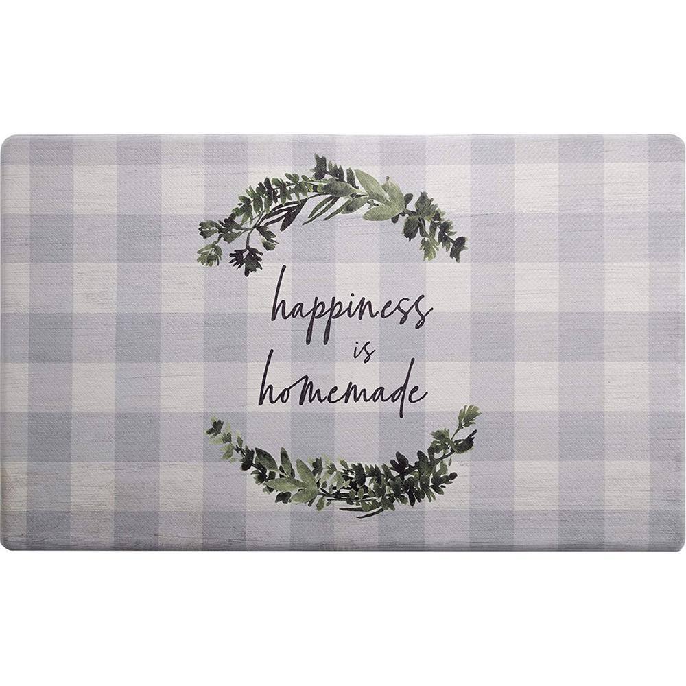 J&V TEXTILES Cloud Comfort Multi-Colored Happy is Homemade 36 in. x 20 ...