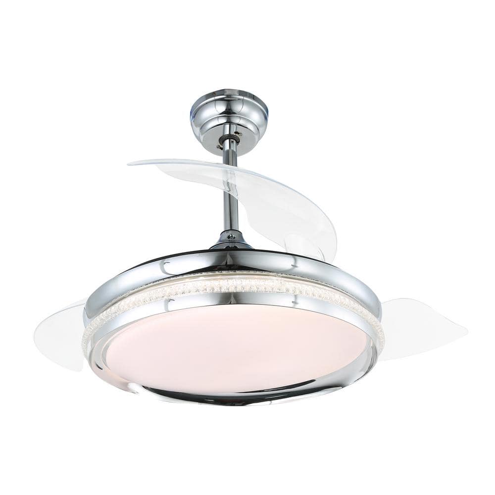 Reviews for Bella Depot 42 in. LED Chrome Retractable Ceiling Fan with ...