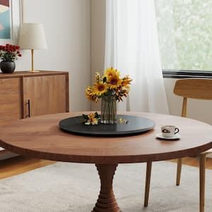Magic Home 23.6 in. Round Sintered Stone Kitchen Lazy Susan Turntable ...