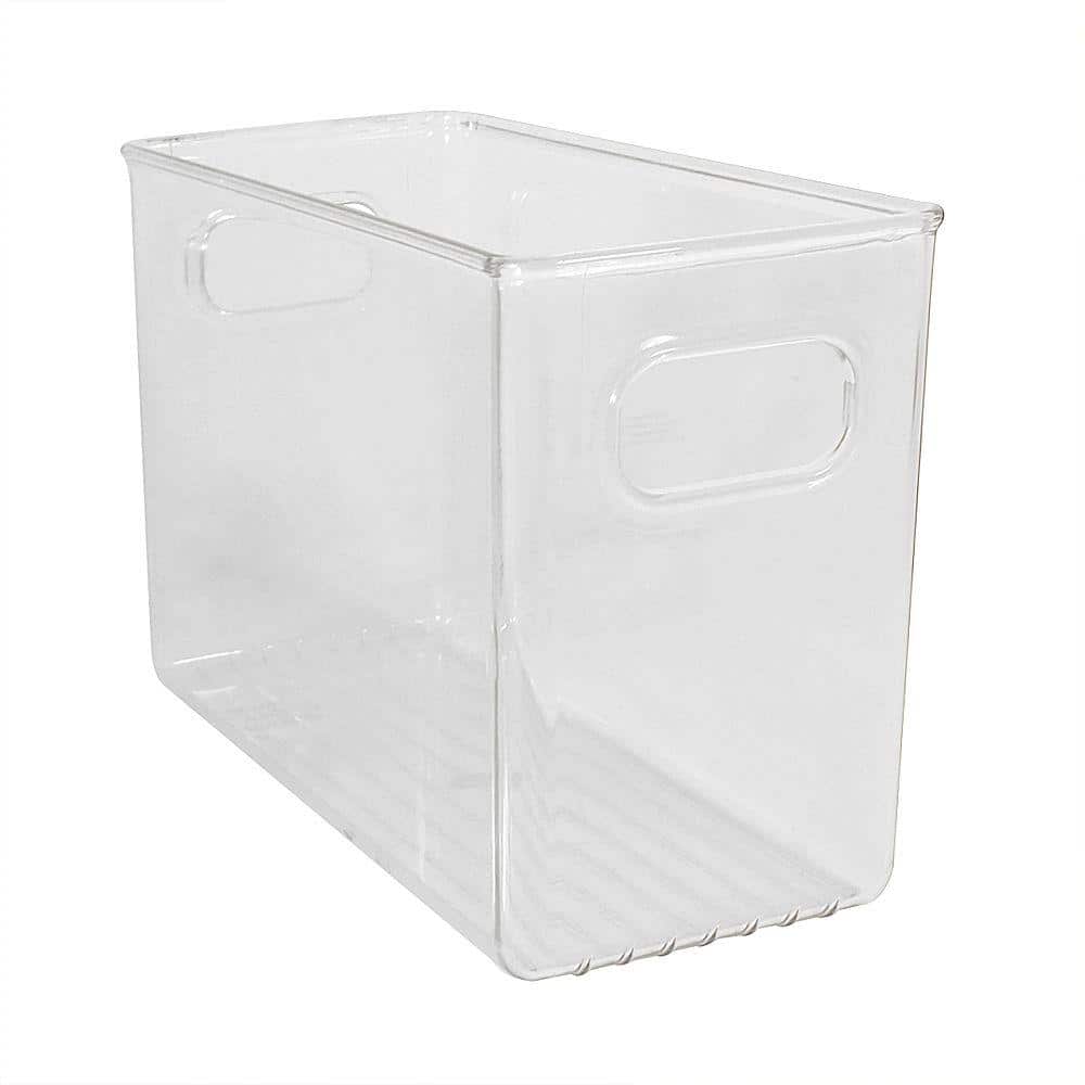 interDesign 10 in. x 4 in. x 6 in. Clear Linus Vanity Bin in Clear ...