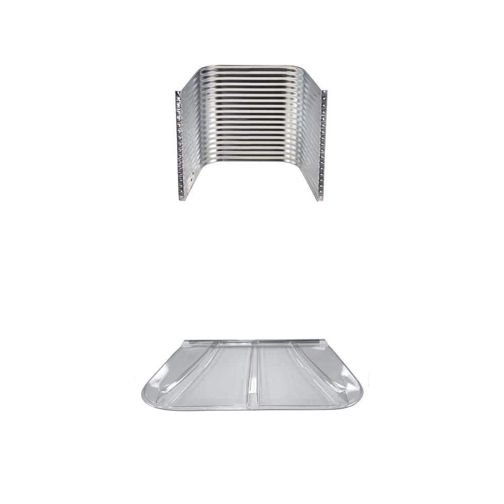SHAPE PRODUCTS 50 in. x 36 in. x 48 in. Steel Egress Window Well and 52 ...