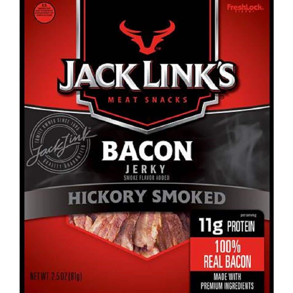 Jack Link's Meat Snacks Hickory Smoked Bacon Jerky 122699 - The Home Depot