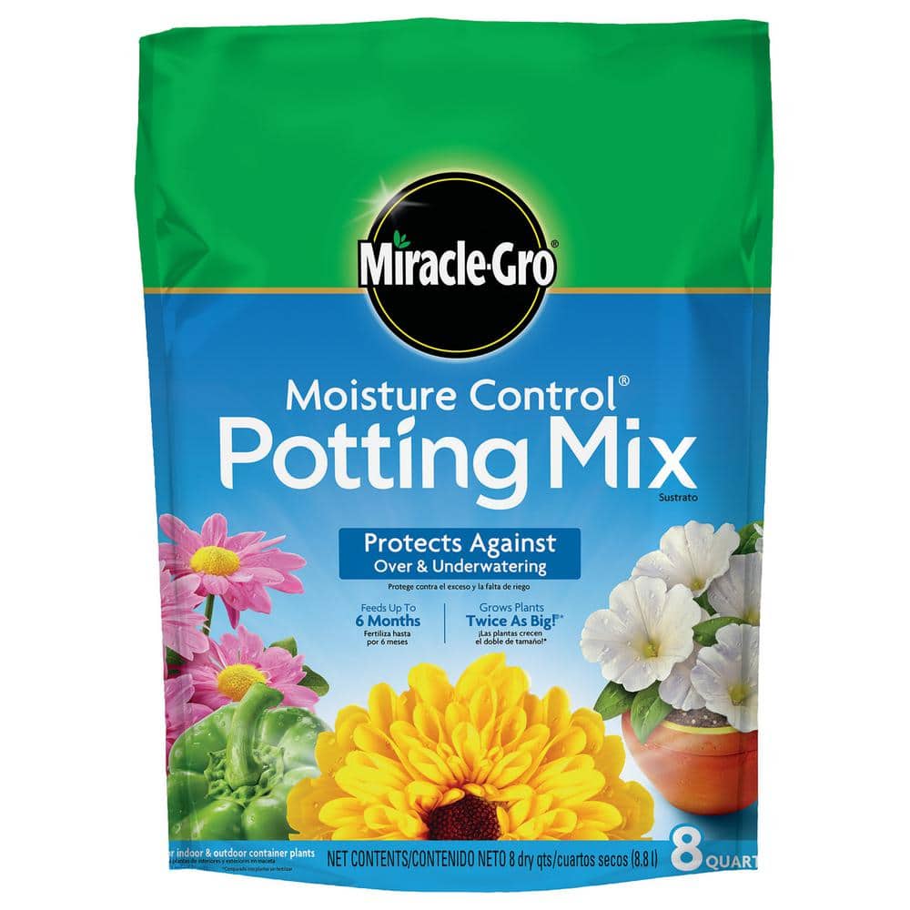 Miracle-Gro 8 qt. Moisture Control Potting Mix 75578304 - The Home Depot