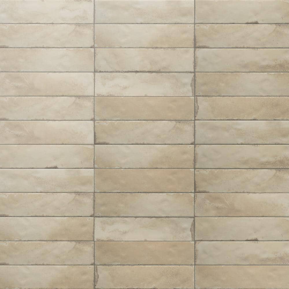 Merola Tile Luca Shell 9 in. x 9 in. Ceramic Wall Take Home Tile Sample ...