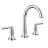Delta Saylor 8 in. Widespread Double Handle Bathroom Faucet in Polished ...