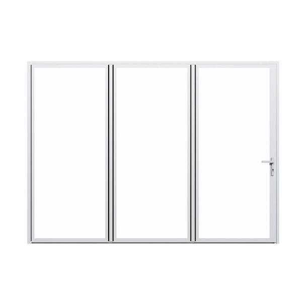 TEZA DOORS Teza 85 Series 108 in. x 80 in. Gloss White Right to Left ...
