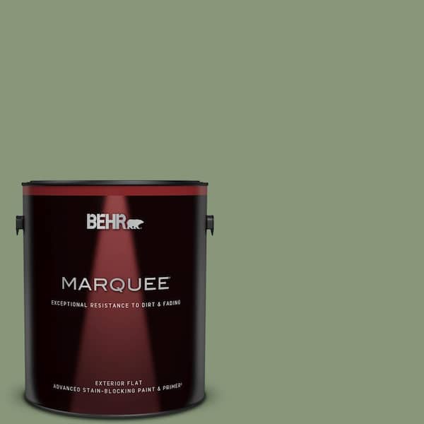 BEHR MARQUEE 1 gal. #S390-5 Laurel Tree Flat Exterior Paint & Primer ...