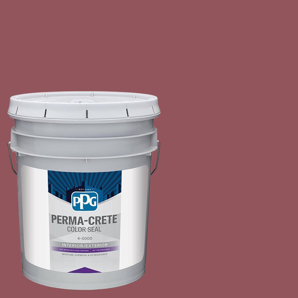 Perma-Crete Color Seal 5 gal. PPG1052-6 Mesa Red Satin Interior ...