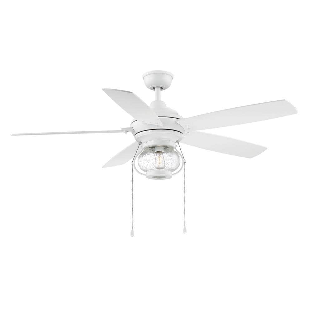 Home Decorators Collection Raina 52 in. LED Outdoor Matte White Ceiling ...