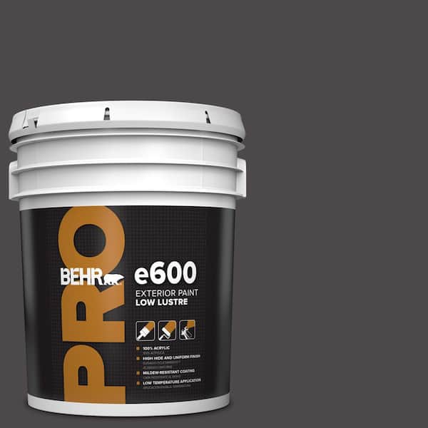 BEHR PRO 5 gal. #N530-7 Private Black Low Luster Exterior Paint PR62305 ...