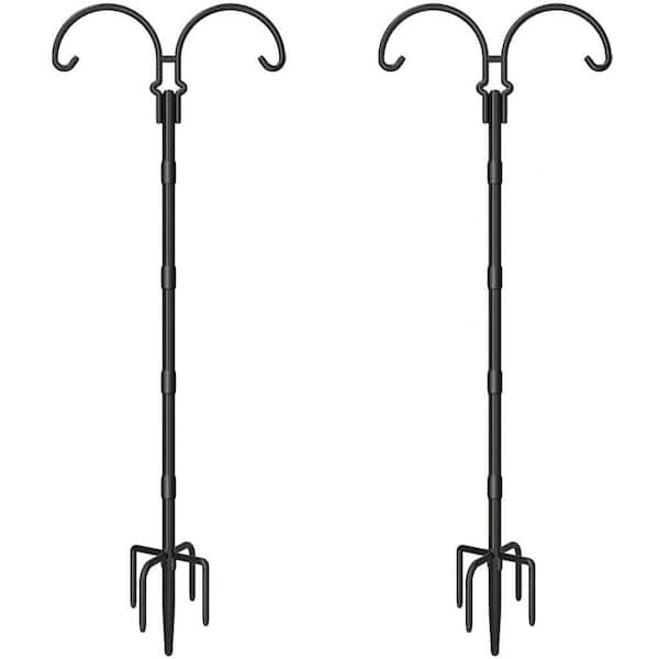 Phewnyzo 108 in. Black Metal Adjustable Heavy Duty Outdoor Shepard's ...