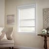 Home Decorators Collection White Cordless Premium Faux Wood blinds with ...