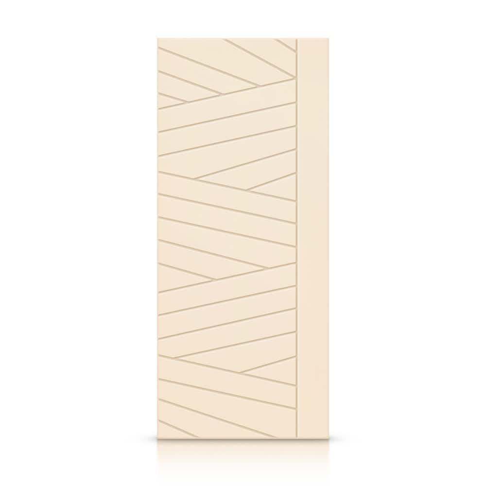 CALHOME 36 in. x 96 in. Hollow Core Beige Painted Composite MDF ...