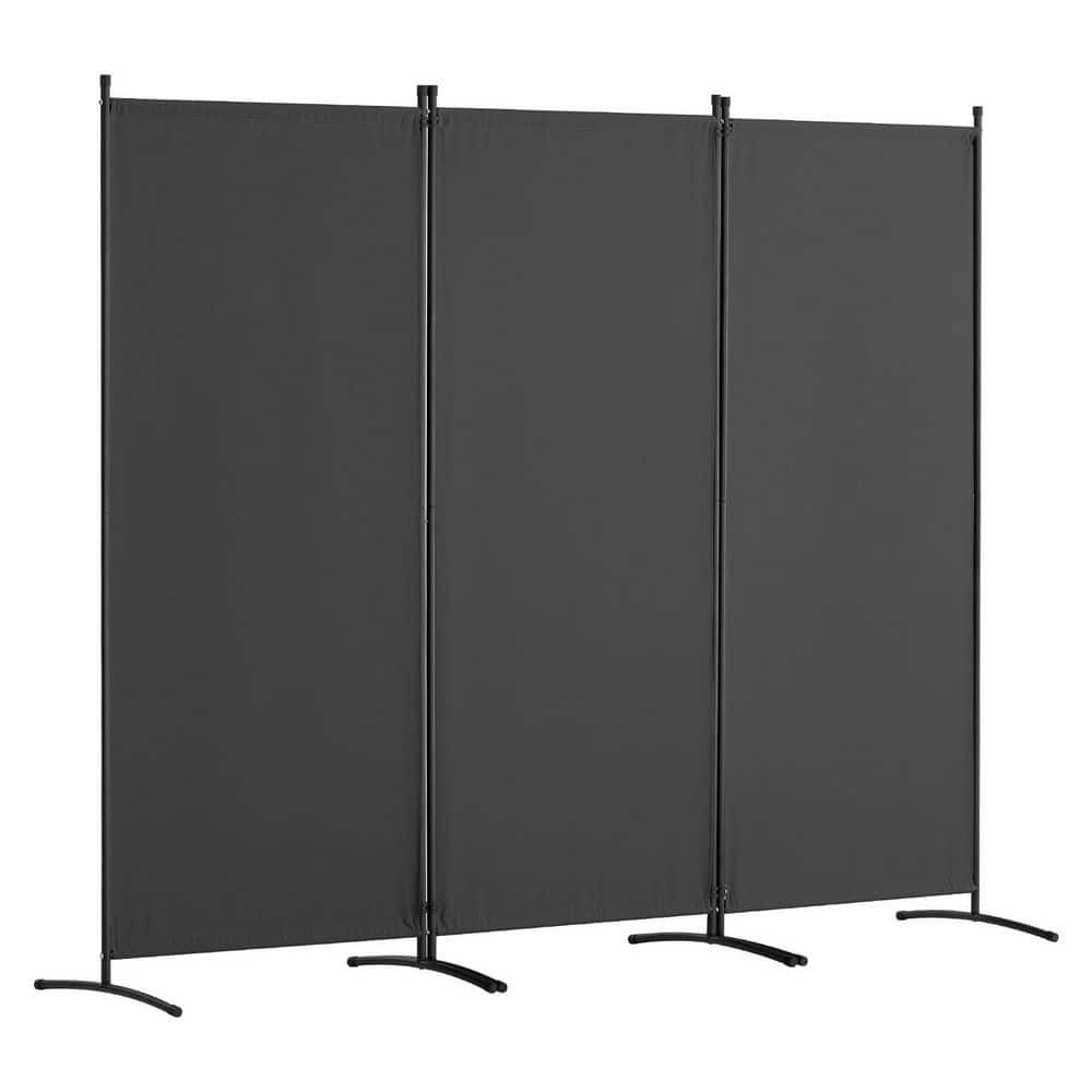 SKYSHALO Gray Room Divider, 3 Panel Room Dividers and Folding Privacy ...