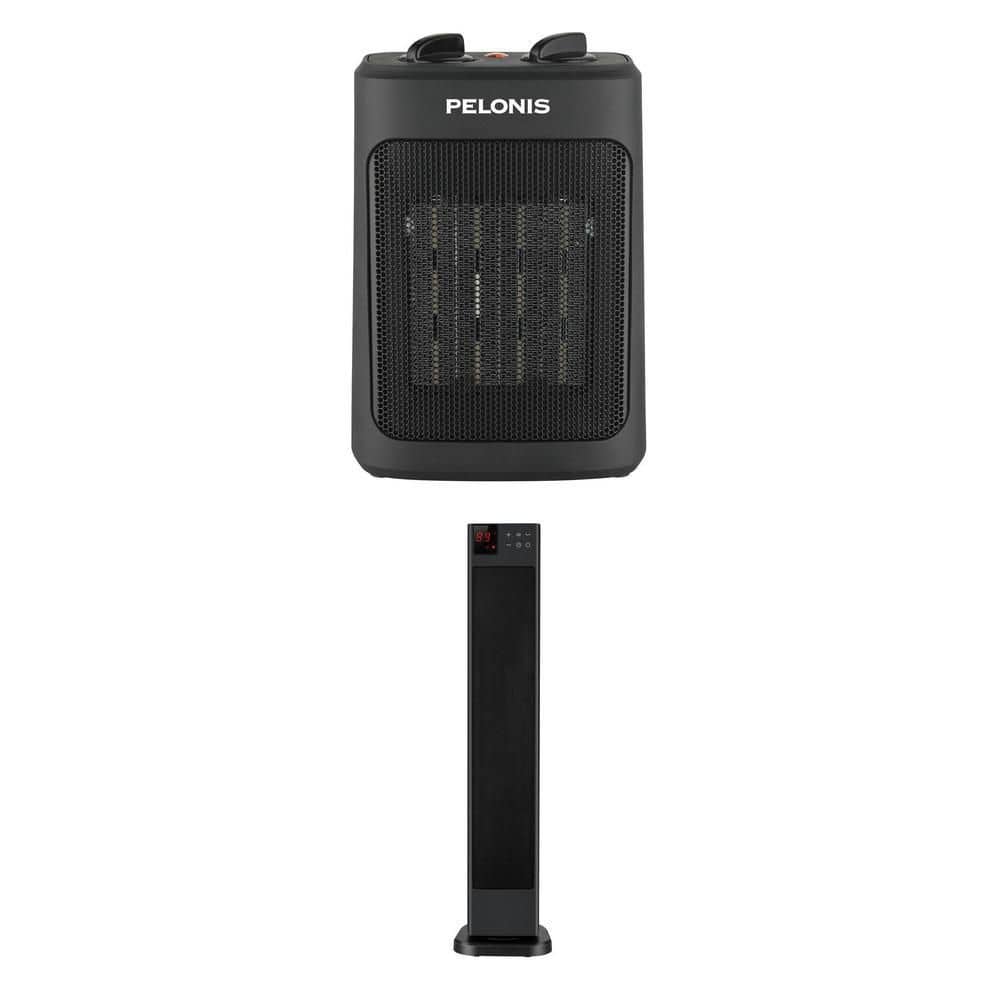 Pelonis 9 in. 1500-Watt Ceramic Space Heater with Thermostat and 30 in ...
