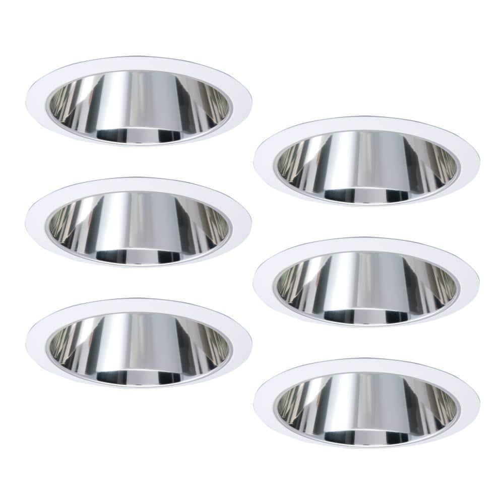 HALO E26 6 in. Clear Recessed Lighting Specular Reflector with White ...