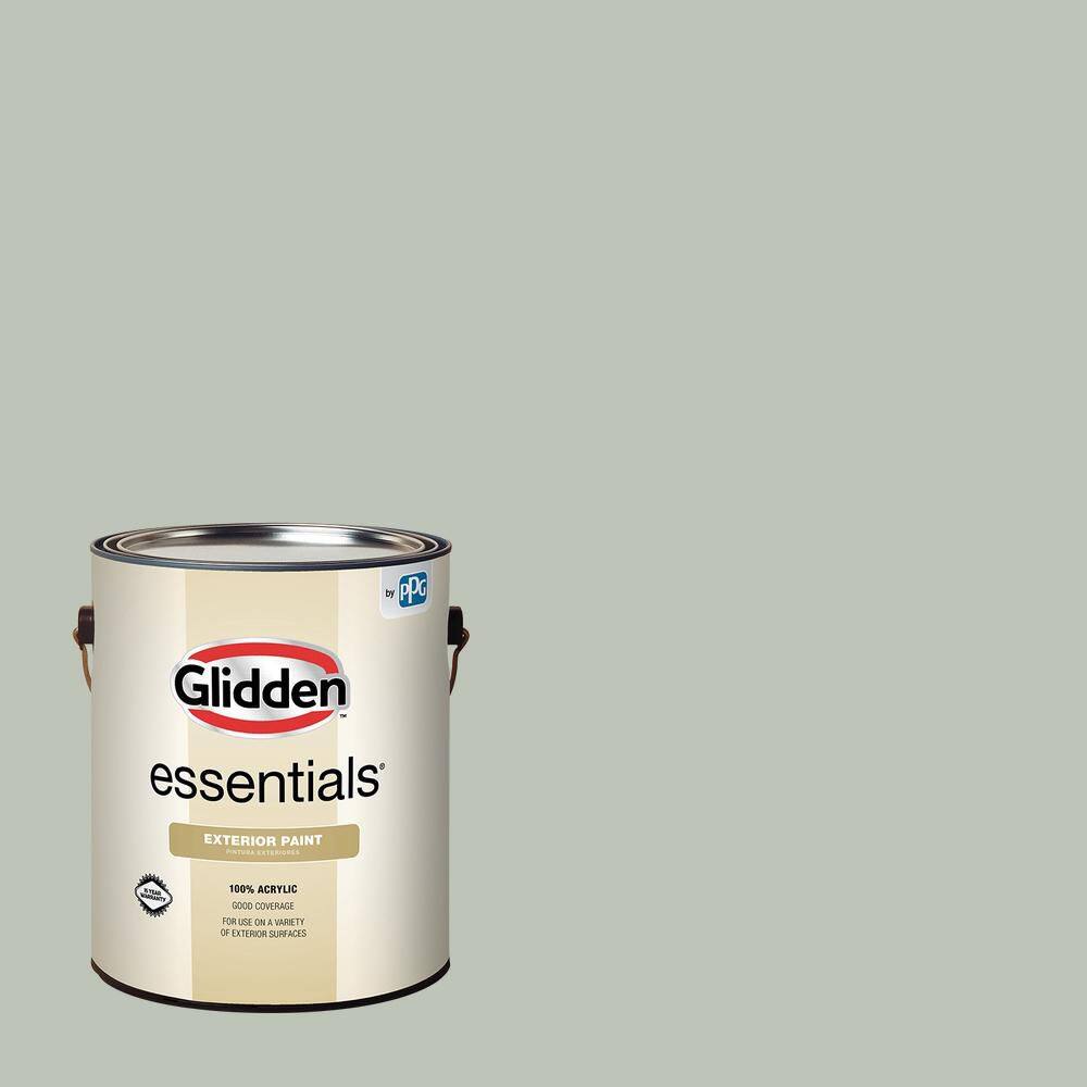 Glidden Essentials 1 gal. PPG1128-4 Balsam Semi-Gloss Exterior Paint ...