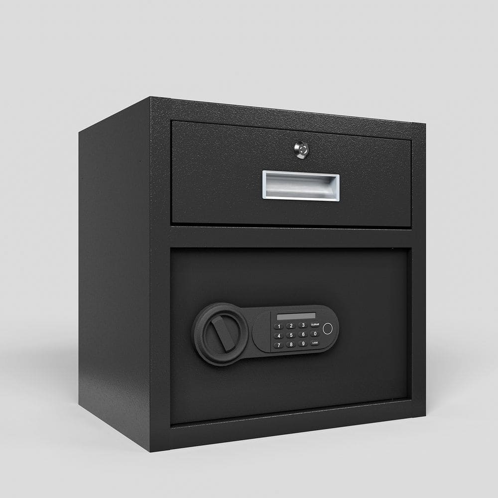 Jushua 1.69 cu. ft Steel Security Safe with Lock Box, Electronic Keypad ...