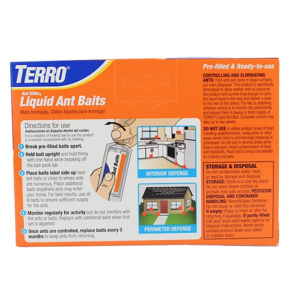 TERRO Indoor Liquid Ant Killer Baits (6-Count) T300 - The Home Depot