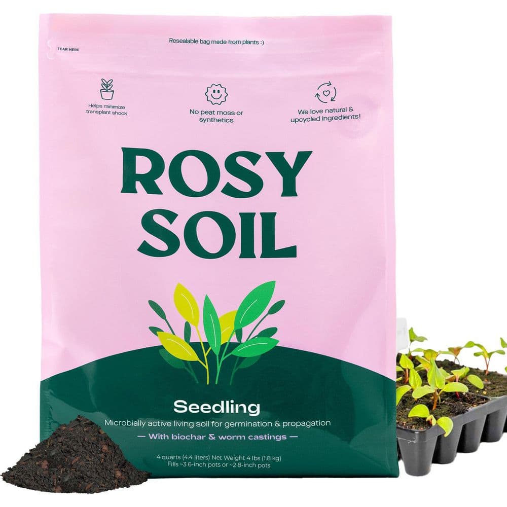 ROSY SOIL Rosy 4 lds. 0.13 cu. ft. 4 qt. Organic Living Soil Seedling ...
