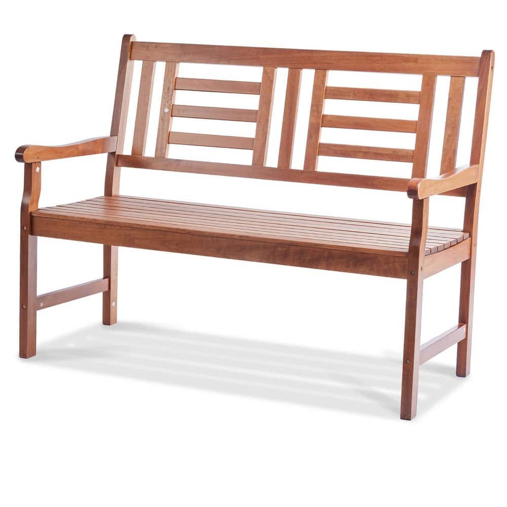 SVOPES 48 in. Outdoor Wood Garden Bench, Sturdy Patio Bench with ...