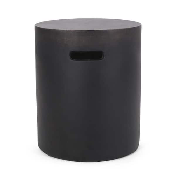 Outdoor Lightweight Concrete Copper Cylindrical Concrete Side Table ...