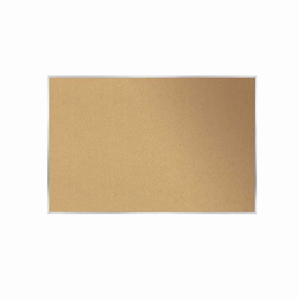 ghent Natural Cork 36 in. x 60 in. Bulletin Board with Aluminum Frame ...