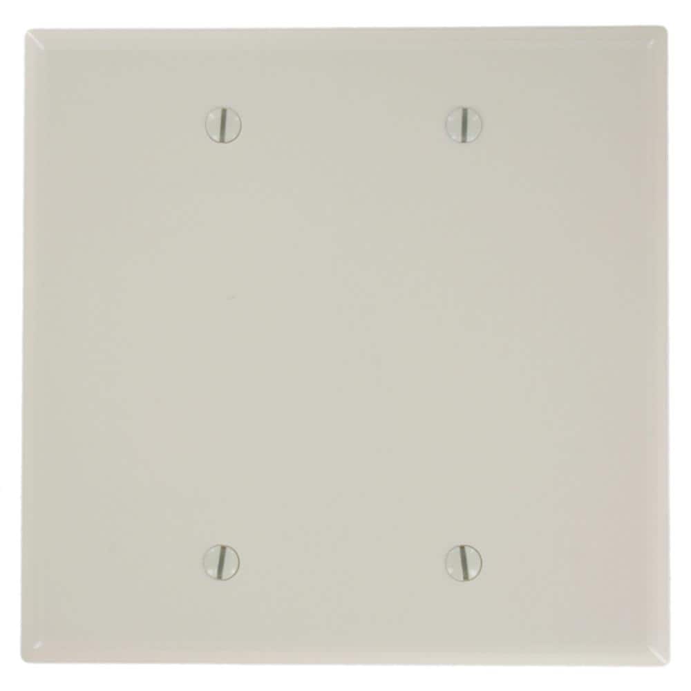 Leviton 2-Gang Light Almond Blank Plate Plastic Midway/Midsize Wall ...