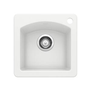 Blanco DIAMOND Dual-Mount Granite Composite 33 in. 1-Hole 50/50 Double ...