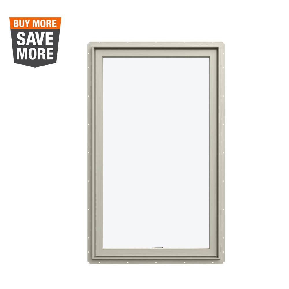 JELD-WEN 36 in. x 60 in. W-5500 Left-Hand Casement Wood Clad Window ...