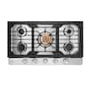FOTILE Tri-Ring 36 in. Gas Cooktop in Stainless Steel with 5 Burners ...