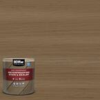 BEHR PREMIUM 1 qt. #ST-147 Castle Gray Semi-Transparent Waterproofing ...