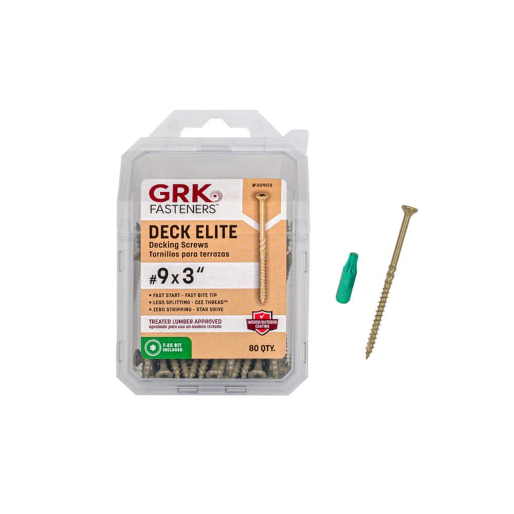 GRK Fasteners #9 x 3 in. Torx Drive Bugle Head Deck Elite Wood Deck ...