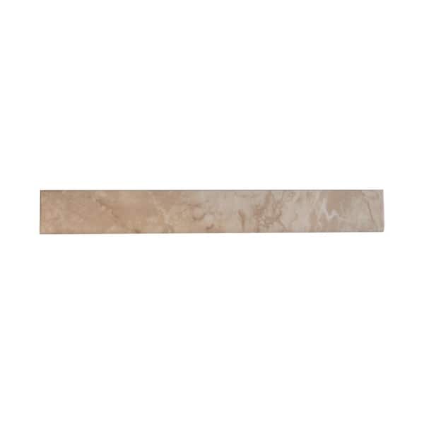 MSI Cancun Beige Bullnose 3 in. x 24 in. Matte Ceramic Wall Tile (2 lin ...
