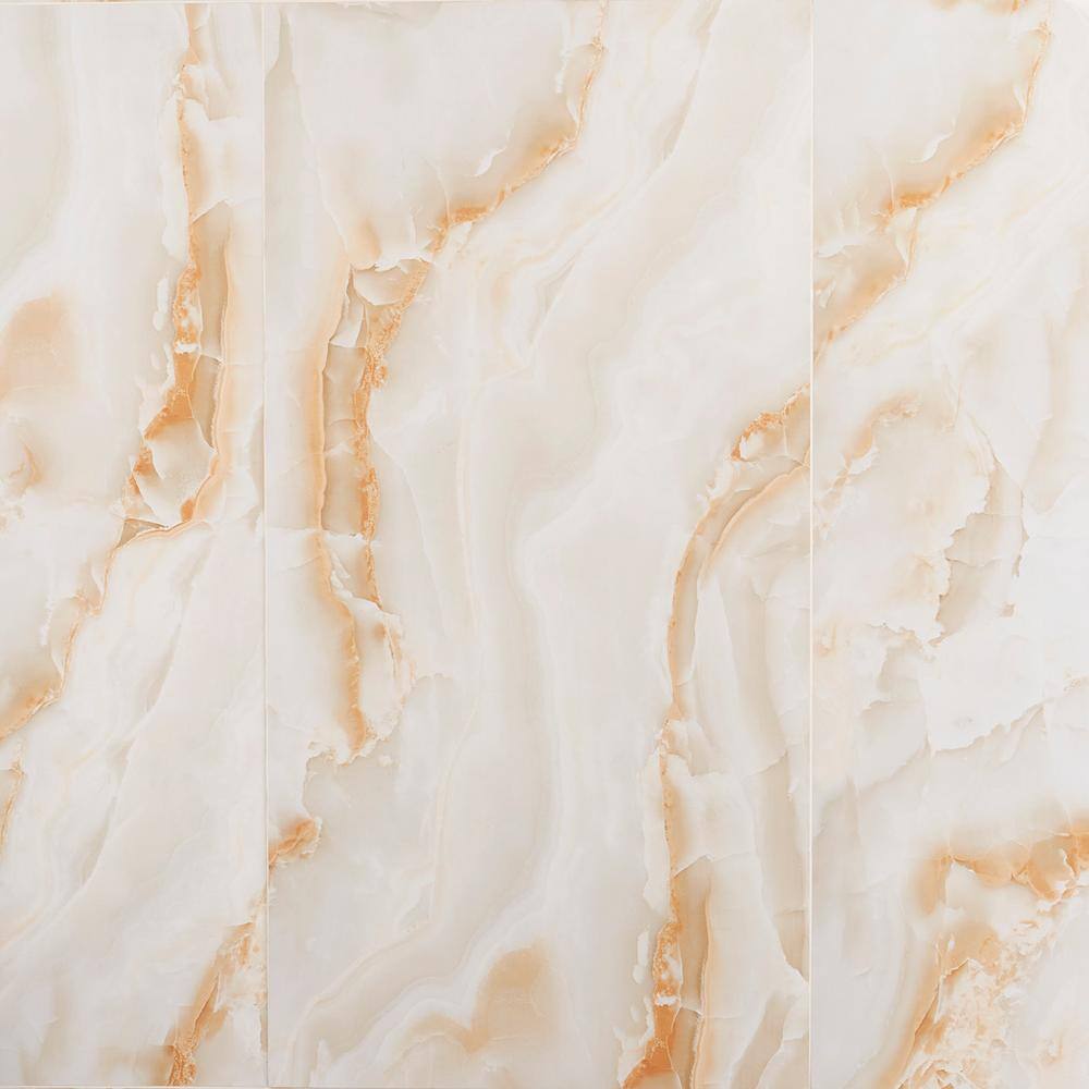 Ivy Hill Tile Selene Onyx Orange 24 in. x 48 in. Polished Porcelain ...