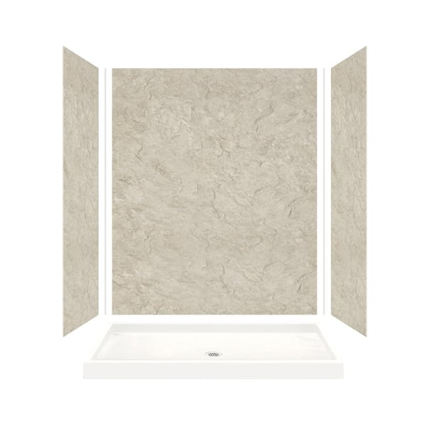 Transolid Expressions 32 in. x 60 in. x 72 in. Shower Kit with Center ...