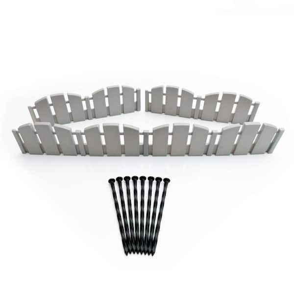 48"Lx 2.25"Hx 4"W Gray Composite PVC Faux Stone Landscape Edging ...