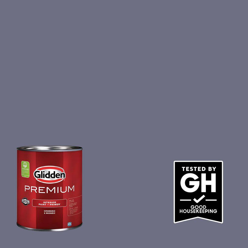 Glidden Premium 1 qt. PPG1171-6 Old Mill Blue Satin Interior Latex ...