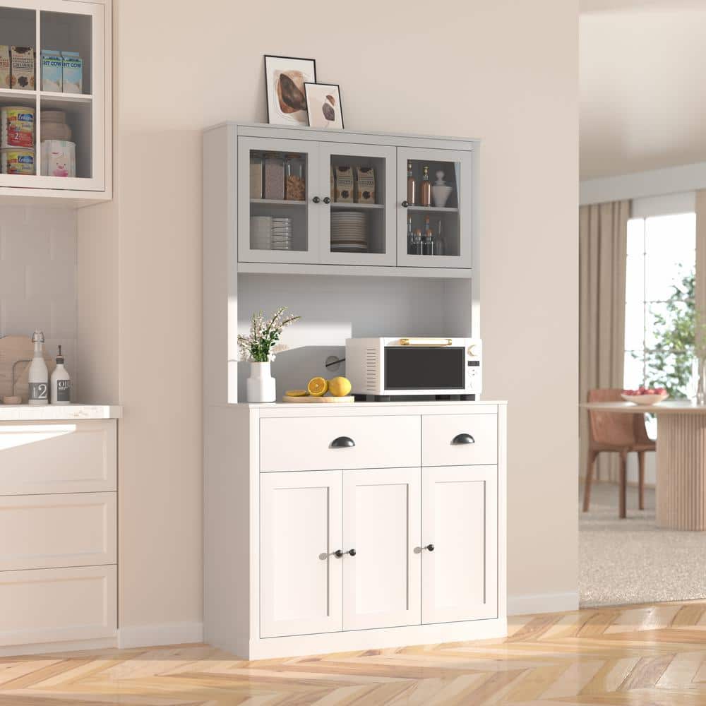 VEIKOUS Kitchen Pantry Organizers with Adjustable Shelves, Buffet ...