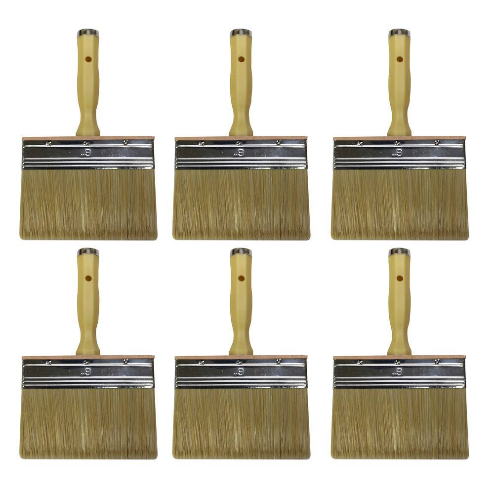 Linzer 6 in. Flat Stain Block Brush (6-Pack)-HD3550 0600-6PK - The Home ...