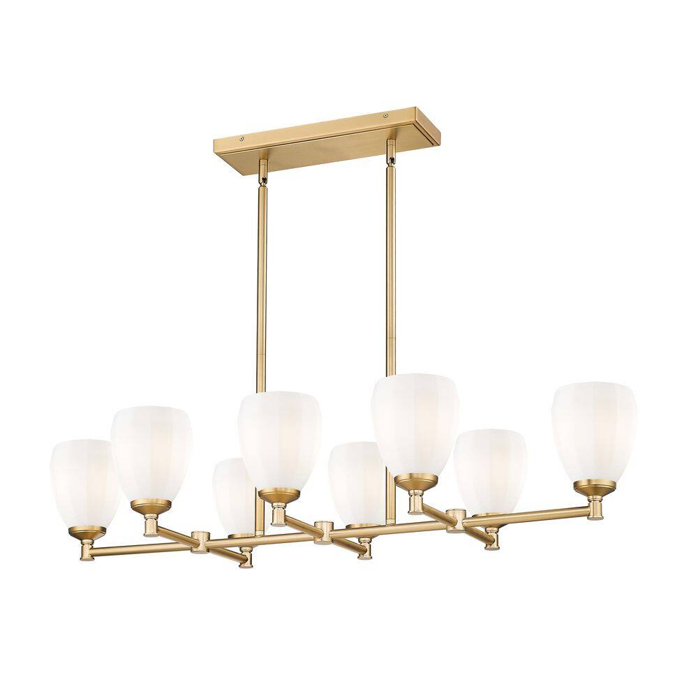 Oren 8 light Modern Gold Chandelier for Indoor Use with No Bulbs ...