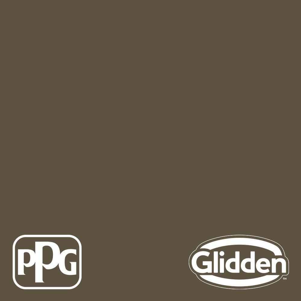 Glidden 8 oz. PPG1024-7 Friar's Brown Satin Interior Paint Sample ...
