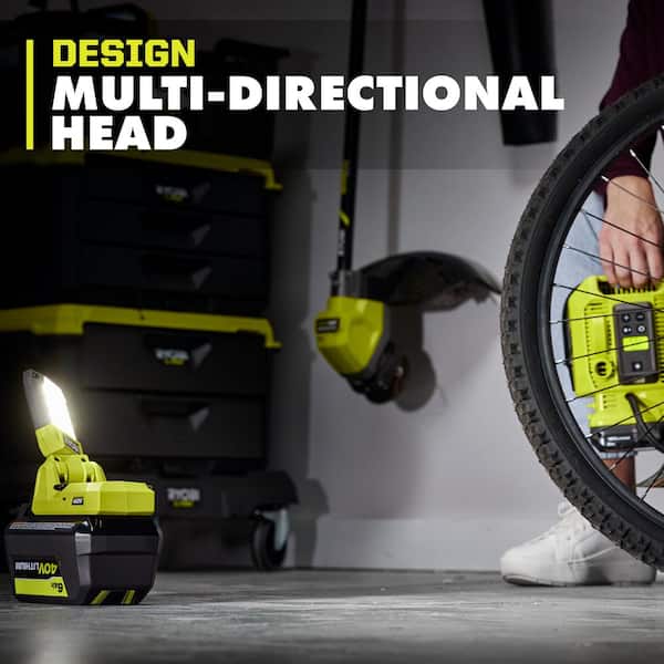 RYOBI 40V Cordless Battery Topper LED Work Light (Tool Only) RY40WL01B ...