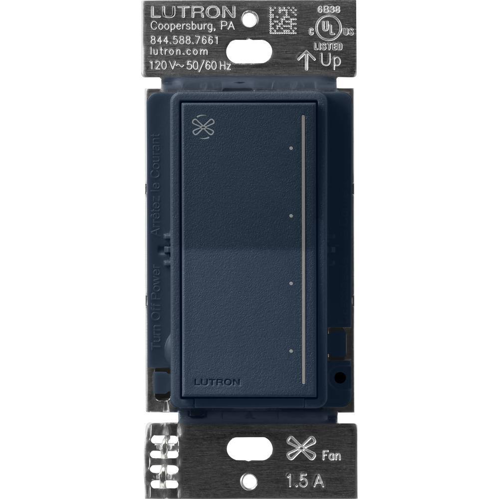Lutron Sunnata Touch Fan Control, 4-Speed, 1.5 Amp/Single-Pole, Deep Sea (ST-FSQ-N-DE) ST-FSQ-N ...