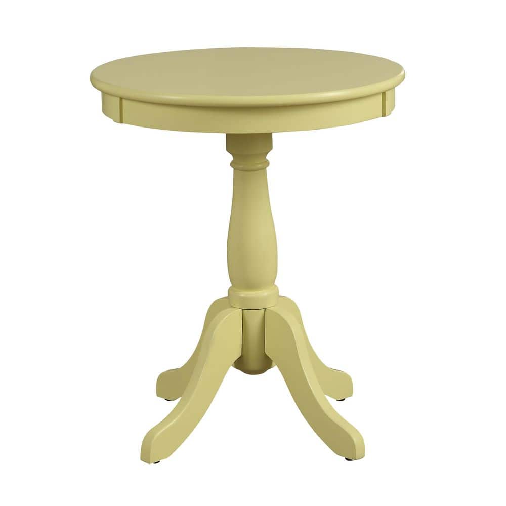 Acme Furniture Alger Light Yellow Side Table 82806 - The Home Depot