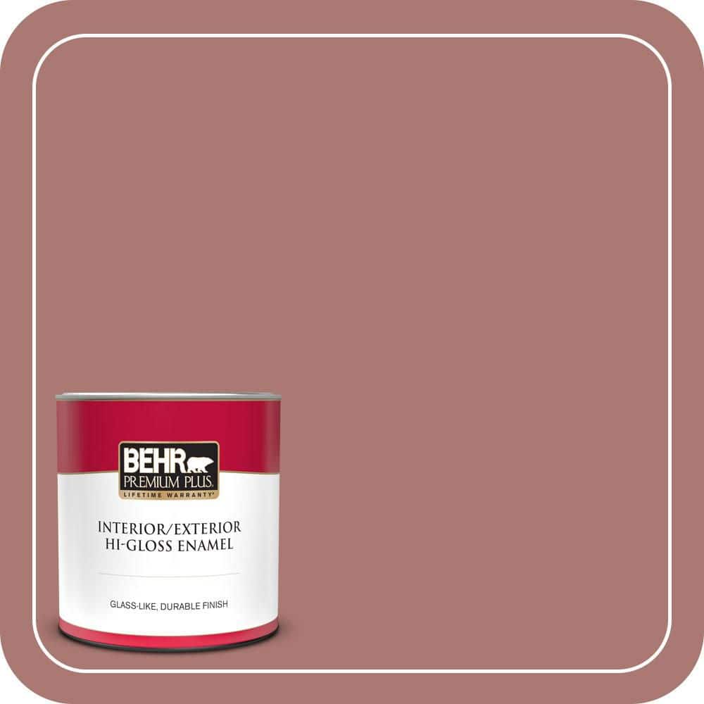 BEHR PREMIUM PLUS 1 qt. #160F-5 Rum Spice Hi-Gloss Enamel Interior ...