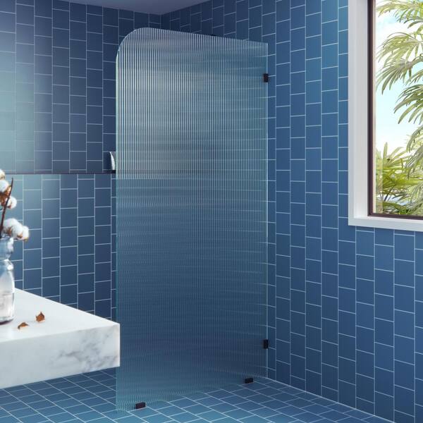 Glass Warehouse 40 in. x 78 in. Frameless Shower Door - Single Fixed ...